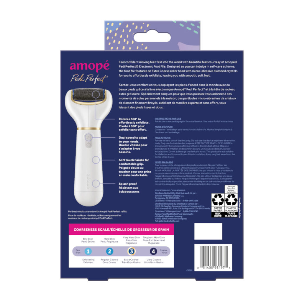 Amopé Pedi Perfect® Electronic Foot File - Amope Canada