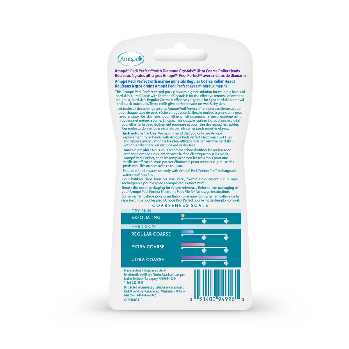 Amopé® Pedi Perfect™ Electronic Foot File Refills, Mixed Refills ...